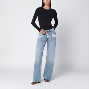 MAISON MARGIELA Straight Leg Jeans With Contrast Pockets - Blue