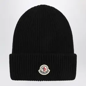 Moncler Wool And Cashmere Beanie - Black