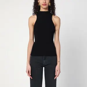 ROBERTO COLLINA Ribbed Tank Top - Black