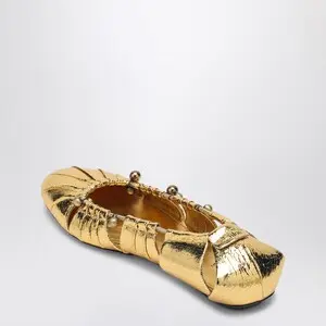 Chloé Metallic Leather Ballerinas