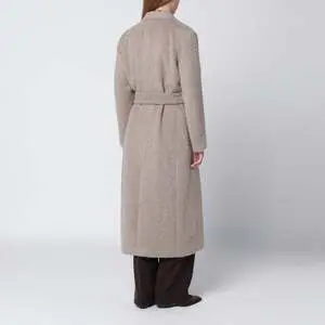 GOLDEN GOOSE Wool-blend Belted Coat - Grey