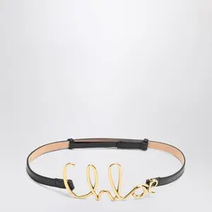 Chloé Iconic Small Leather Belt - Black