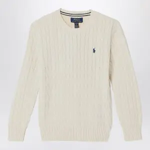 Polo Ralph Lauren Cable-knit Crewneck Sweater - White