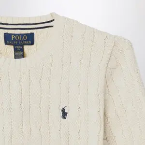 Polo Ralph Lauren Cable-knit Crewneck Sweater - White