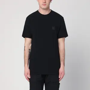 Stone Island T-shirt With Patch Logo - Black