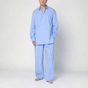 TEKLA Cornflower Pyjama Shirt - Blue