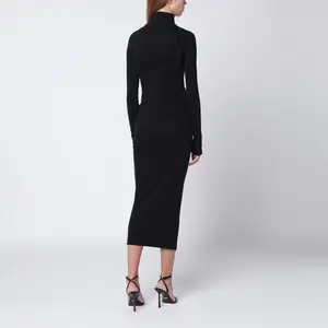 Off-White Cotton Midi Dress With Logo