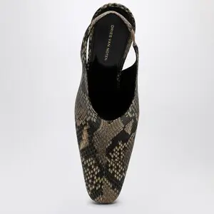 Dries Van Noten Pumps With Wedge And Python Effect