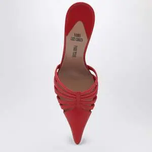 Paris Texas Leather Nadia Mules - Red