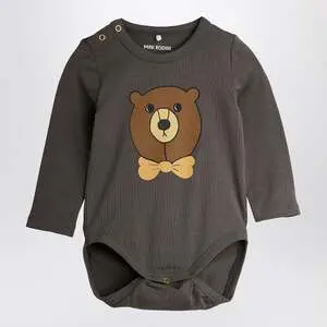MINI RODINI Bear Long Sleeve Bodysuit