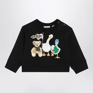 Burberry Sweatshirt With Thomas Bear And Friends - Black