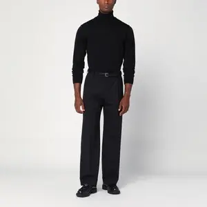 ROBERTO COLLINA Wool Turtleneck Sweater - Black