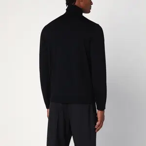 ROBERTO COLLINA Wool Turtleneck Sweater - Black