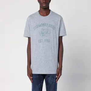Dsquared2 Grey Mélange T-shirt With Logo Print Grey