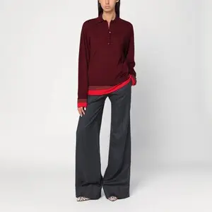Stella McCartney Laye Bordeaux Wool Polo
