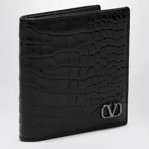 Valentino Garavani Silver Tone Wallets For Men