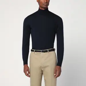DRUMOHR Wool Turtleneck Sweater - Blue