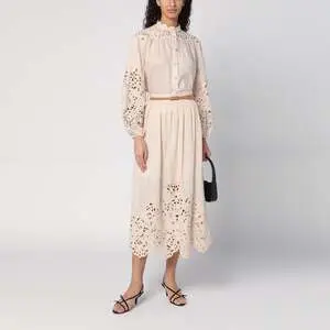 Zimmermann Wylie Linen Midi Skirt - Beige