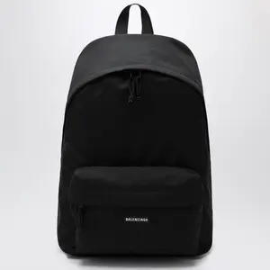 Balenciaga Explorer Backpack With Logo Patch - Black