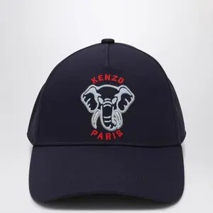 Kenzo Cotton Baseball Cap - Blue