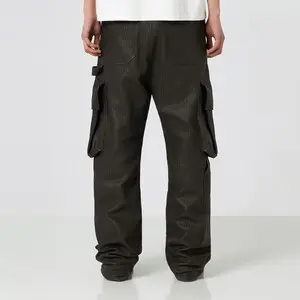 1989 STUDIO Intreccio Leather Cargo Pants