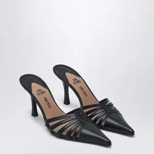 Paris Texas Leather Nadia Mules - Black