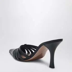 Paris Texas Leather Nadia Mules - Black