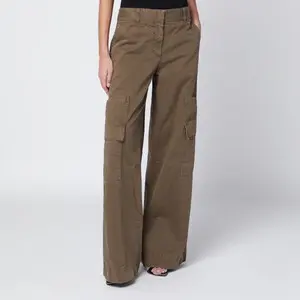 Off-White Cotton Cargo Trousers