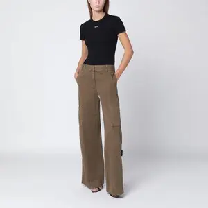 Off-White Cotton Cargo Trousers