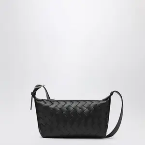 Bottega Veneta Small Intrecciato Woven Shoulder Bag - Black