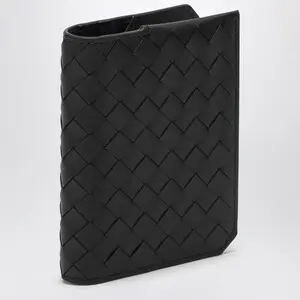 Bottega Veneta Intrecciato Vertical Card Holder - Black