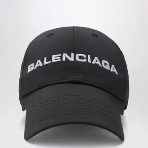 Balenciaga Logo Baseball Cap - Black