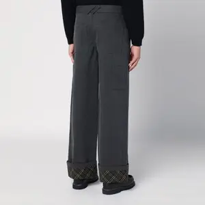 Burberry Check Lapel Cotton Trousers