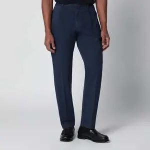 SANTANIELLO Cotton Trousers - Blue