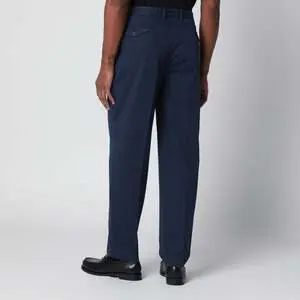SANTANIELLO Cotton Trousers - Blue