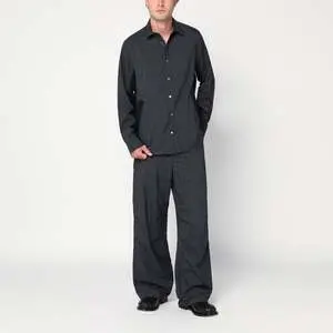 Sacai Gray Plaid Wool Shirt Jacket