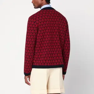 Valentino Garavani Jacquard Patterned Cardigan - Blue