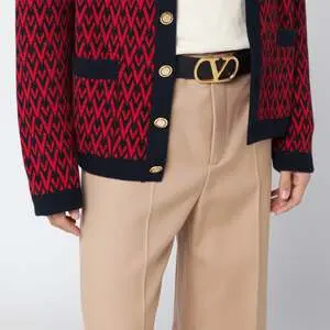 Valentino Garavani Vlogo Leather Belt