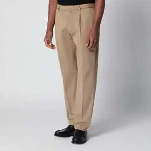 SANTANIELLO Cotton Trousers - Beige