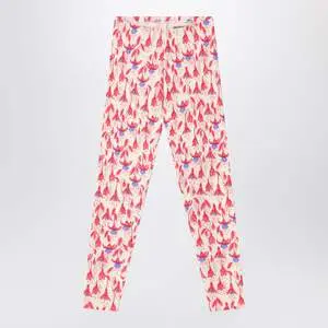 MINI RODINI Organic Cotton Printed Leggings - Red
