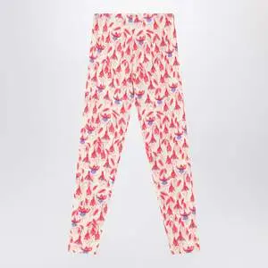 MINI RODINI Organic Cotton Printed Leggings - Red