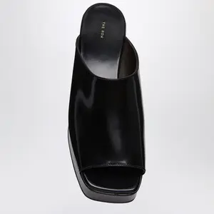THE ROW Emi Flatform Sandals - Black