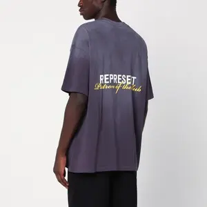 REPRESENT Plum Faded T-shirt With Logo