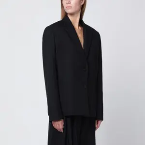 Jacquemus Single-breasted Wool Jacket - Black
