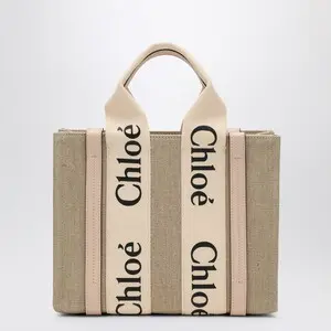Chloé Woody Small Shopper Bag - Beige