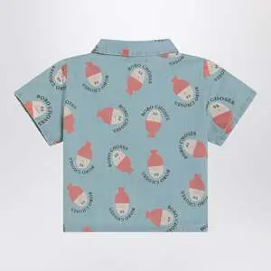 BOBO CHOSES Morning Egg Denim Shirt - Light Blue