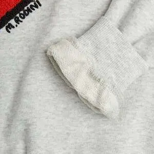 MINI RODINI Crew Neck Sweatshirt With Velour Heart And Arrow
