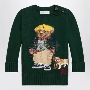 Polo Ralph Lauren Cotton Polo Bear Sweater - Green