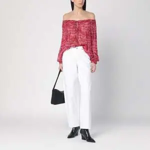 Isabel Marant Étoile Vutti Printed Off-the-shoulder Top