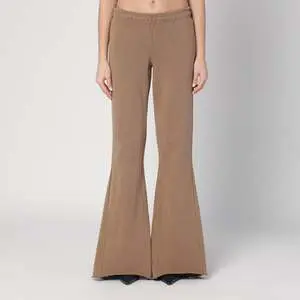ENTIRE STUDIOS Cotton Flared Trousers - Brown